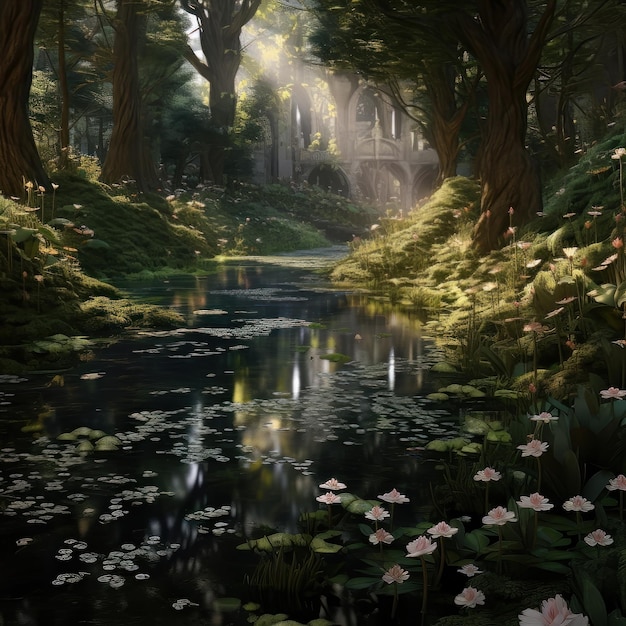 Premium AI Image | Enchanted Forest Serenity Premium AI Image | Enchanted Forest Serenity