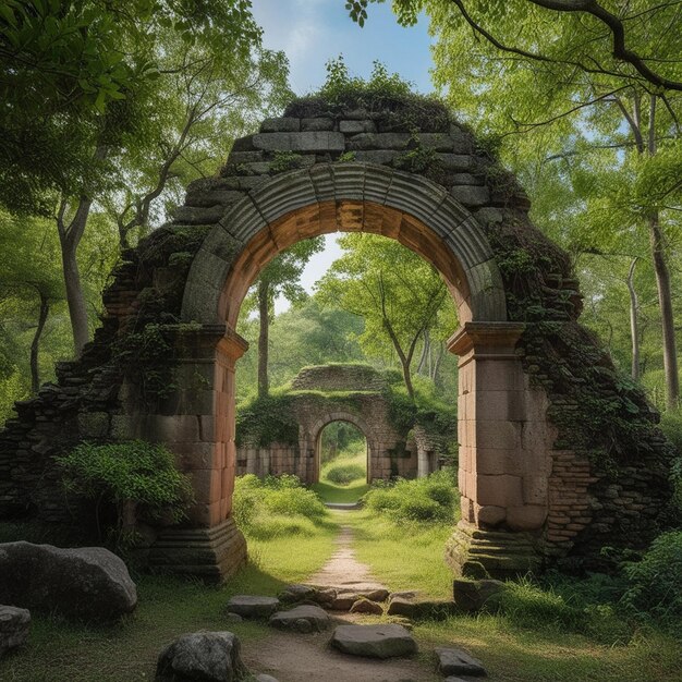 Enchanted ForestOld Archway Amidst Ancient Overgrown Ruins | Premium AI ... Enchanted ForestOld Archway Amidst Ancient Overgrown Ruins | Premium AI ...