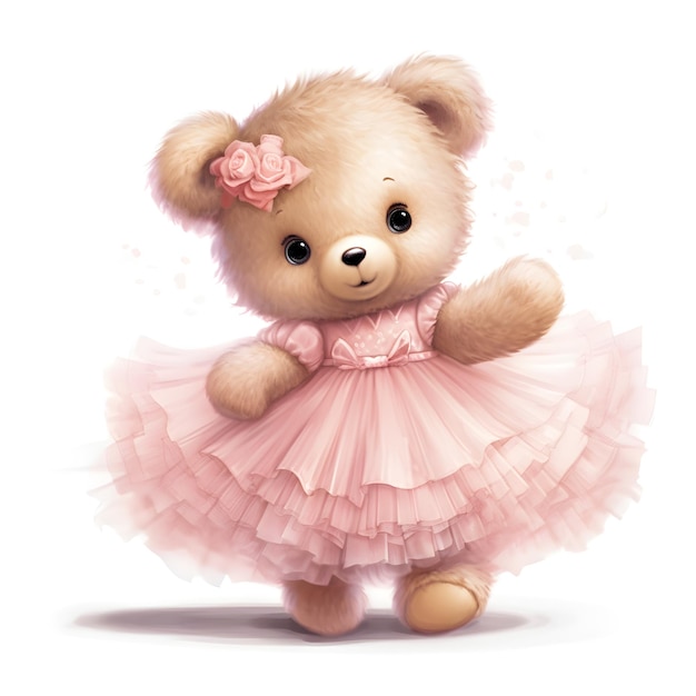Premium AI Image | Enchanting ballerina teddy clip Premium AI Image | Enchanting ballerina teddy clip