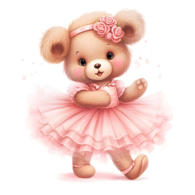 Premium AI Image | Enchanting bear ballerina scene Premium AI Image | Enchanting bear ballerina scene