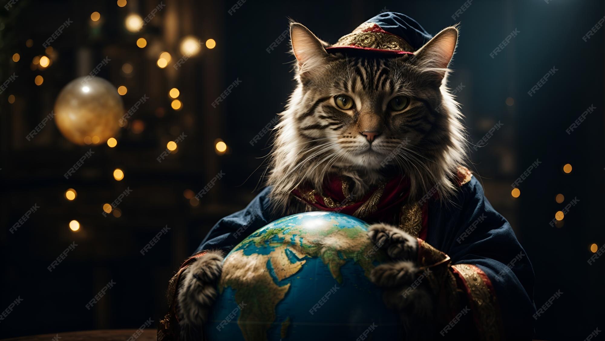 Premium Photo | Enchanting Feline Sorcerer Casts Spell Over Planet AI ... Premium Photo | Enchanting Feline Sorcerer Casts Spell Over Planet AI ...