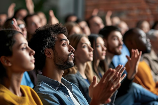 Premium Photo | Engaged audience asking coach questions in diverse session Premium Photo | Engaged audience asking coach questions in diverse session