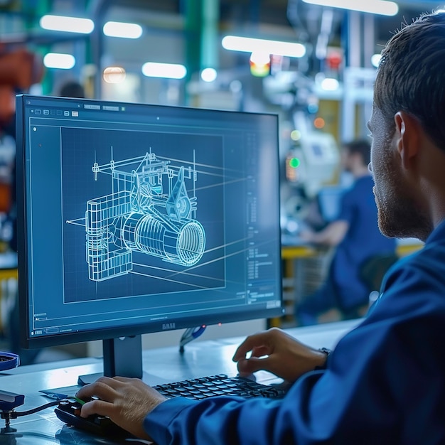 Premium Photo | Engineer Working with CAD Software Premium Photo | Engineer Working with CAD Software