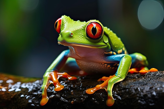 Premium AI Image | Enigmatic Tree Frog Vibrant Green Red Eyes Closeup ... Premium AI Image | Enigmatic Tree Frog Vibrant Green Red Eyes Closeup ...