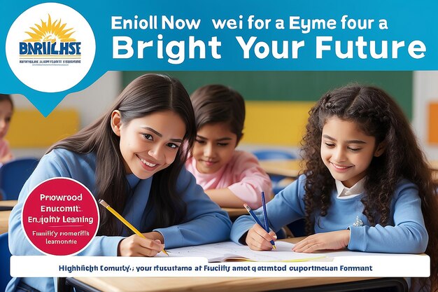 Premium Photo | Enroll Now for a Bright Future Premium Photo | Enroll Now for a Bright Future