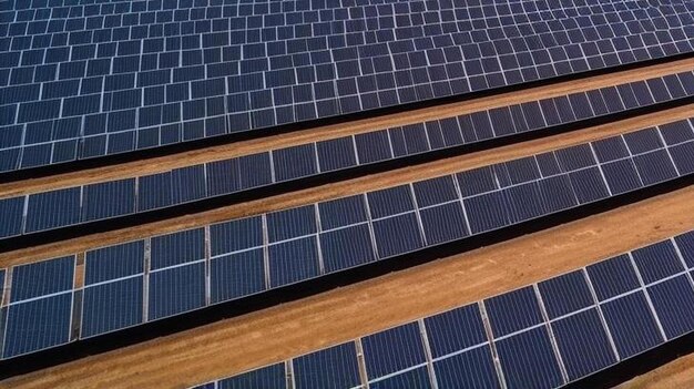 Premium AI Image | erial view of the rows of solar panels Premium AI Image | erial view of the rows of solar panels