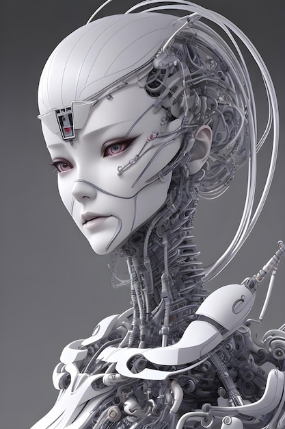 Premium AI Image | Ethereal Fusion The Enigmatic Android Premium AI Image | Ethereal Fusion The Enigmatic Android