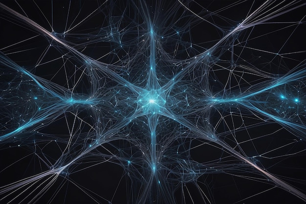 Premium AI Image | Ethereal Neural Network Pulsating in a Virtual Void Interconnected Nodes ...