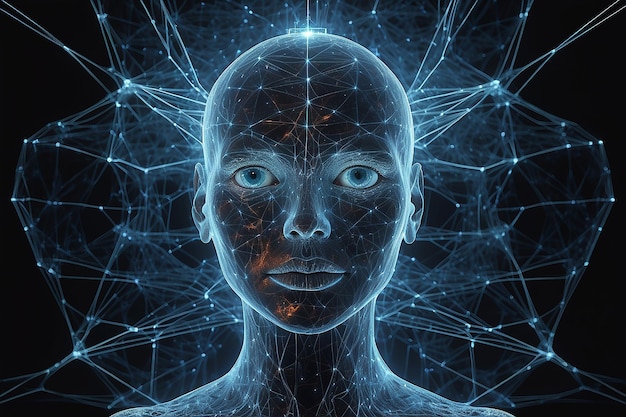 Premium AI Image | Ethereal Neural Network Pulsating in a Virtual Void Interconnected Nodes ...