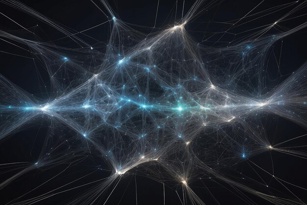 Premium AI Image | Ethereal Neural Network Pulsating in a Virtual Void Interconnected Nodes ...
