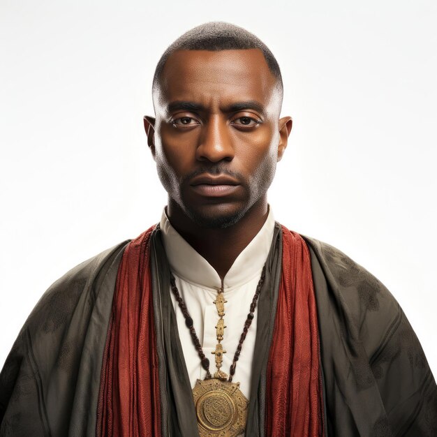 Premium AI Image | Ethiopian Priest in Traditional Attire Premium AI Image | Ethiopian Priest in Traditional Attire