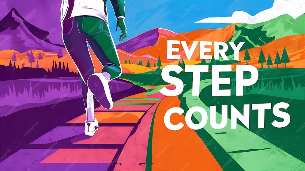 Every step counts Tshirt Design Motivational Quote ... Every step counts Tshirt Design Motivational Quote ...