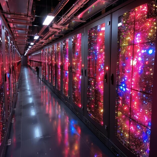 Exascale supercomputer simulating universe | Premium AI-generated image Exascale supercomputer simulating universe | Premium AI-generated image