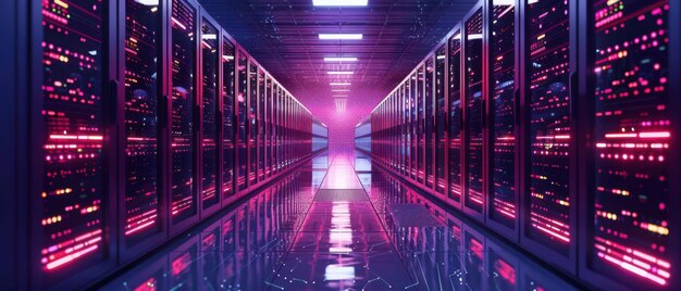 Expansive Cloud Computing Data Center With A Blend Of Physical Servers
