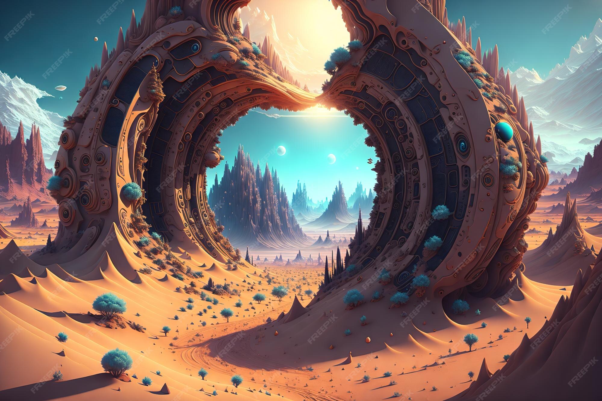 Premium Photo | Exploring on another alien planet Premium Photo | Exploring on another alien planet