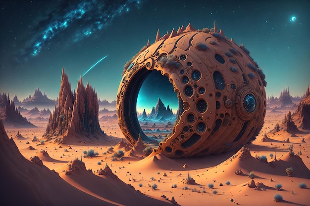 Premium AI Image | Exploring on another alien planet Premium AI Image | Exploring on another alien planet