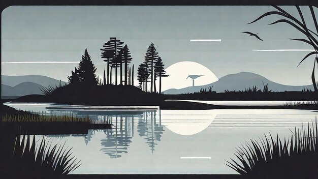 Premium AI Image | Exploring Vast Marshlands Premium AI Image | Exploring Vast Marshlands