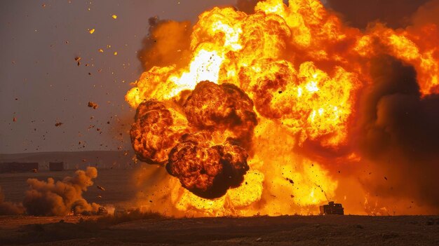 Premium Photo | The explosion happened at the battle ground Premium Photo | The explosion happened at the battle ground