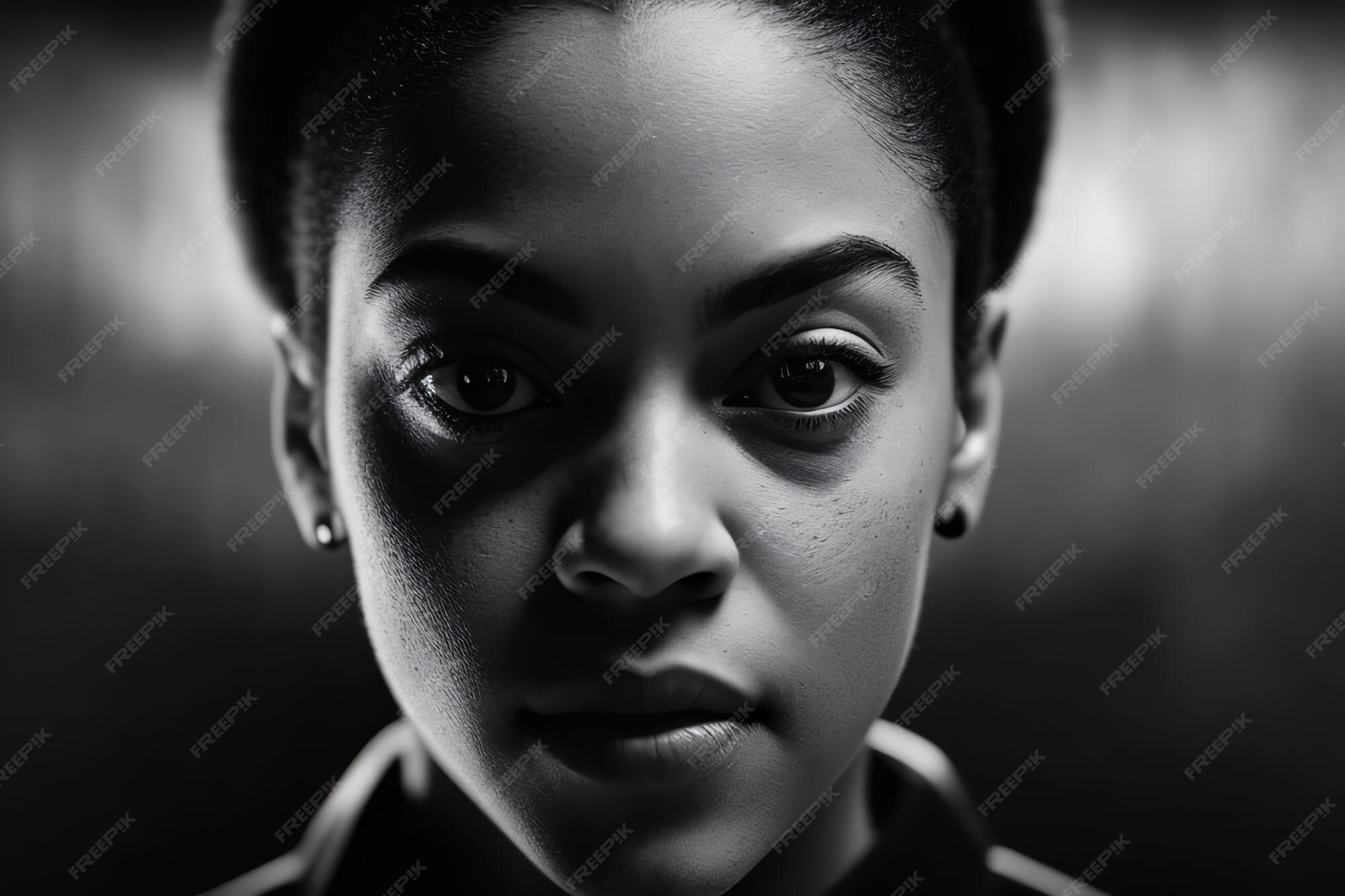 Premium Photo Extremely Beautiful Black Woman With Serious Expression With Power Pose Black