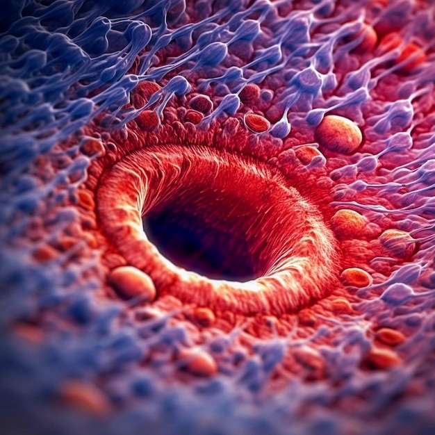 Premium AI Image | Extremely closeup of human cell view through a ... Premium AI Image | Extremely closeup of human cell view through a ...