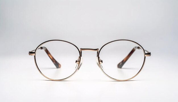 Premium Ai Image Eyeglass Frames Isolated On White Background Front View Generative Ai
