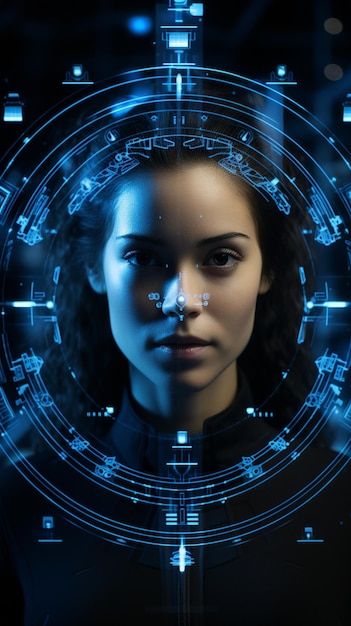 Premium Photo | Face recognition as a method of authentication Security ... Premium Photo | Face recognition as a method of authentication Security ...