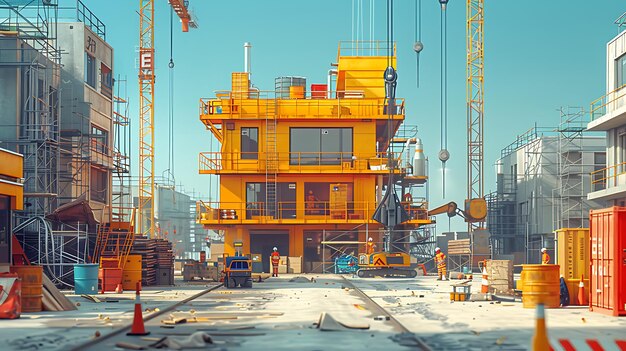 Premium Photo | Factory constructor background Premium Photo | Factory constructor background