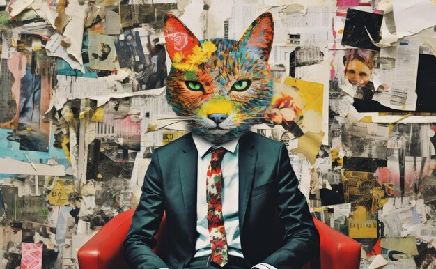 Premium AI Image | Failed worker with stressed human body and cat ... Premium AI Image | Failed worker with stressed human body and cat ...