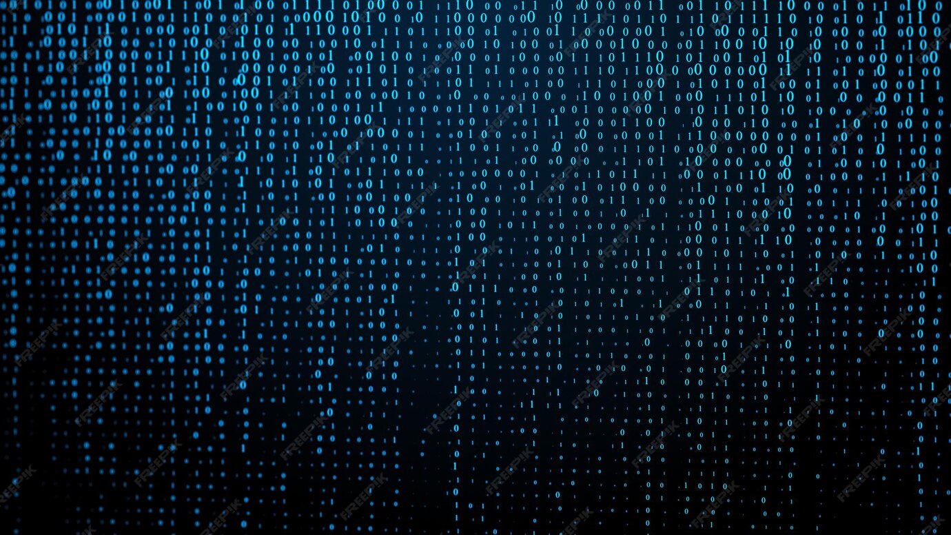 Premium Photo | Falling digits of binary code illustration of the ...