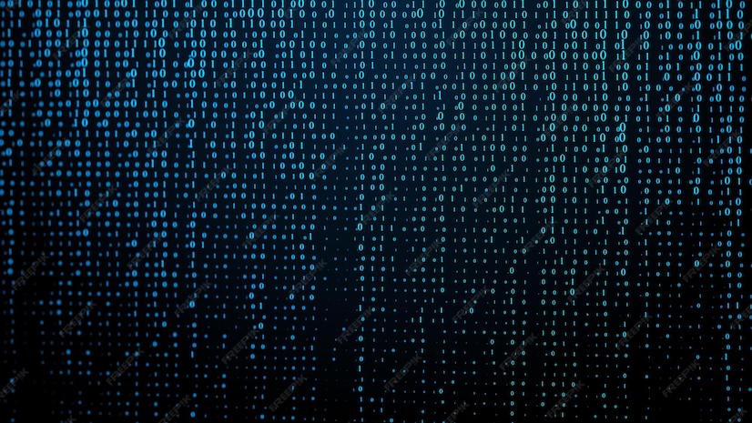 Premium Photo | Falling digits of binary code illustration of the ...