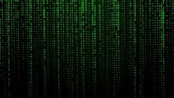 Premium Photo | Falling digits of binary code Illustration of the ...