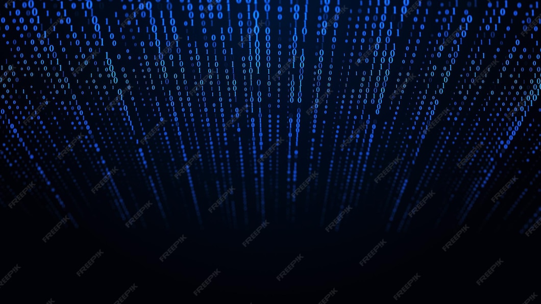 Premium Photo | Falling digits of binary code illustration of the ...