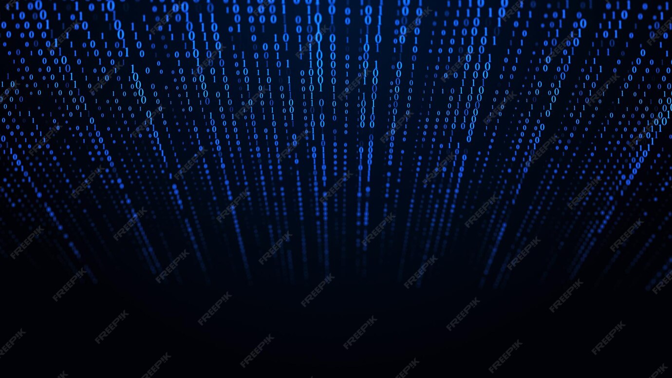 Premium Photo | Falling digits of binary code illustration of the ...