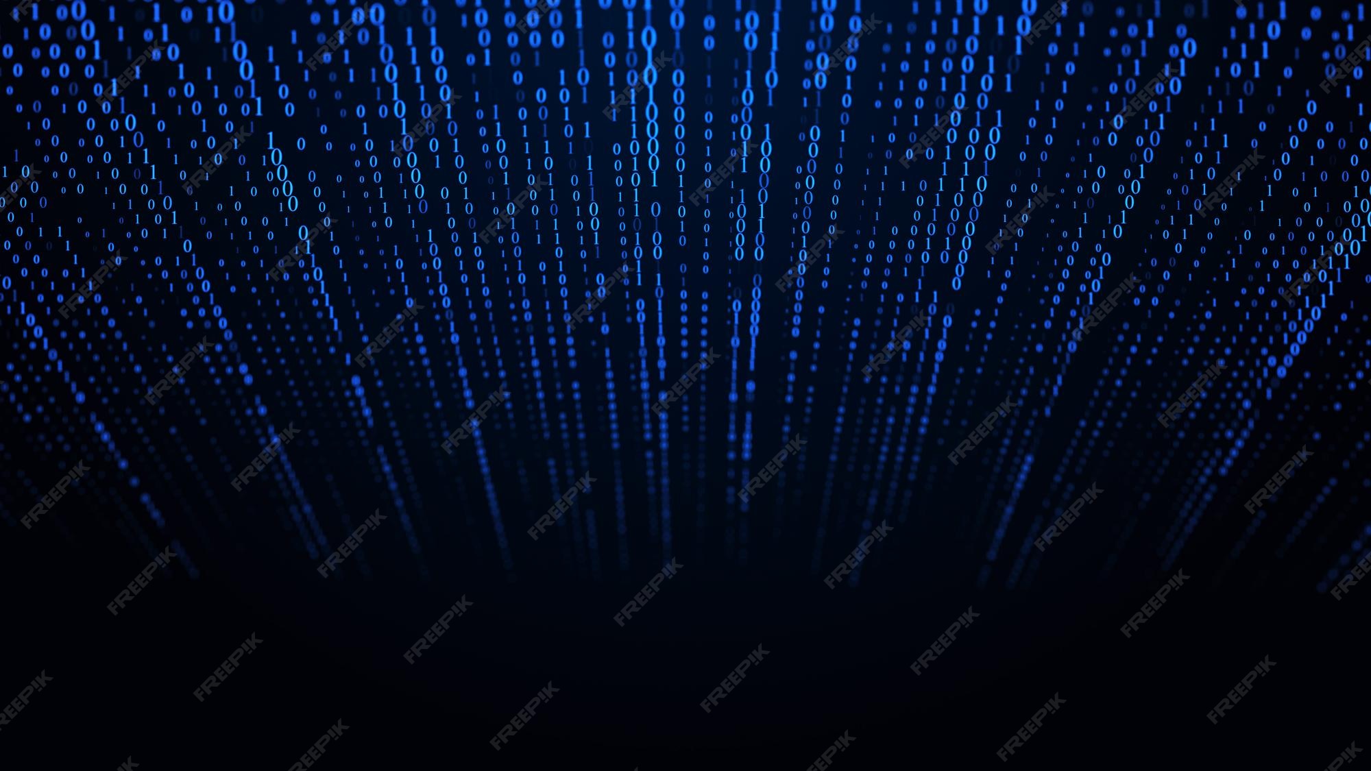 Premium Photo | Falling digits of binary code illustration of the ...
