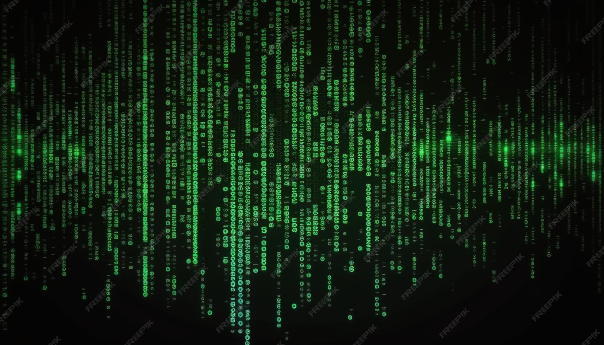 Premium Photo | Falling numbers of binary code of the matrix digital ...