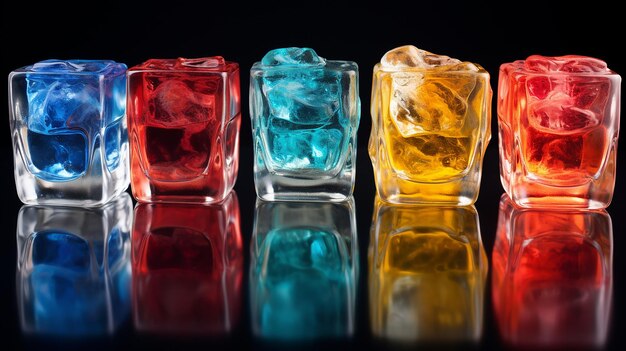 Premium AI Image | Fancy Ice Cubes Creatively Designed Premium AI Image | Fancy Ice Cubes Creatively Designed