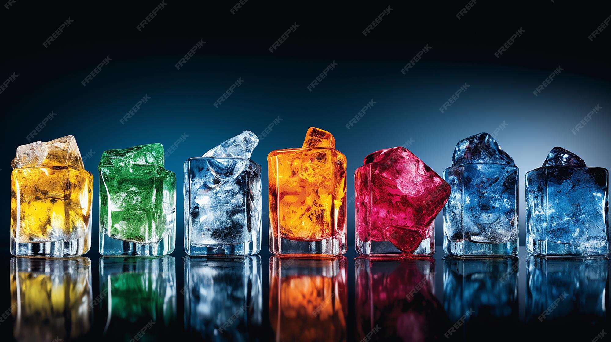Premium AI Image | Fancy Ice Cubes Creatively Designed Premium AI Image | Fancy Ice Cubes Creatively Designed