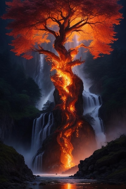 Premium AI Image | Fantastic magic tree Premium AI Image | Fantastic magic tree
