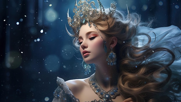 Premium AI Image | Fantasy moon girl AI generation Premium AI Image | Fantasy moon girl AI generation