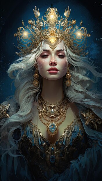 Premium AI Image | Fantasy moon girl AI generation Premium AI Image | Fantasy moon girl AI generation