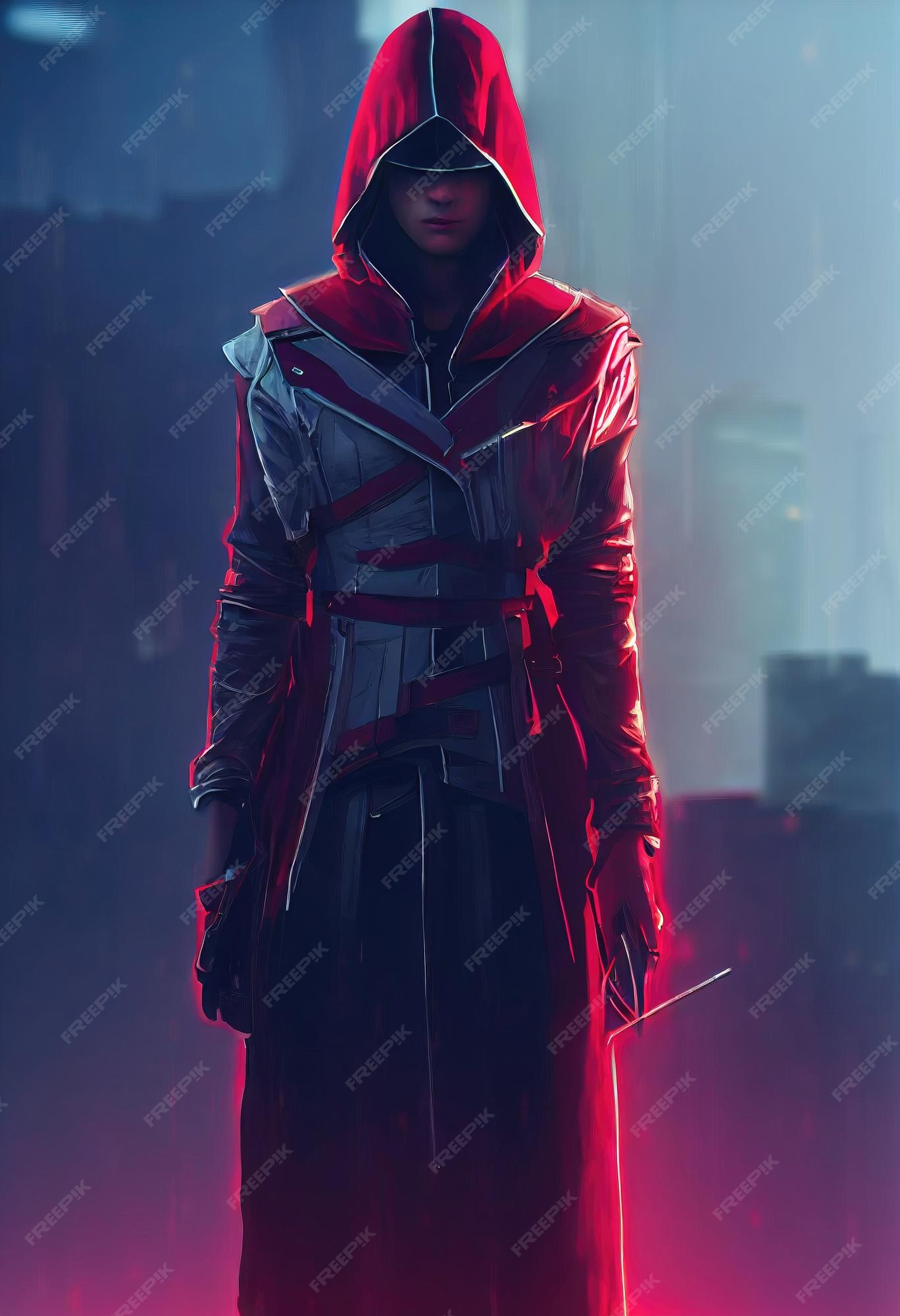 Premium Photo | Fantasy portrait of a militant female assassin with red ... Premium Photo | Fantasy portrait of a militant female assassin with red ...