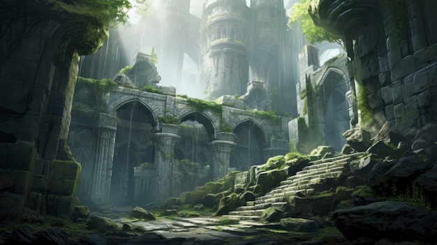 Premium AI Image | Fantasy Ruins Artwork Imaginative and Mystical ... Premium AI Image | Fantasy Ruins Artwork Imaginative and Mystical ...
