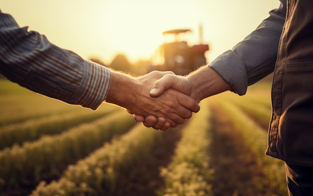 Premium AI Image | Farmers Shaking Hands Generative By Ai Premium AI Image | Farmers Shaking Hands Generative By Ai