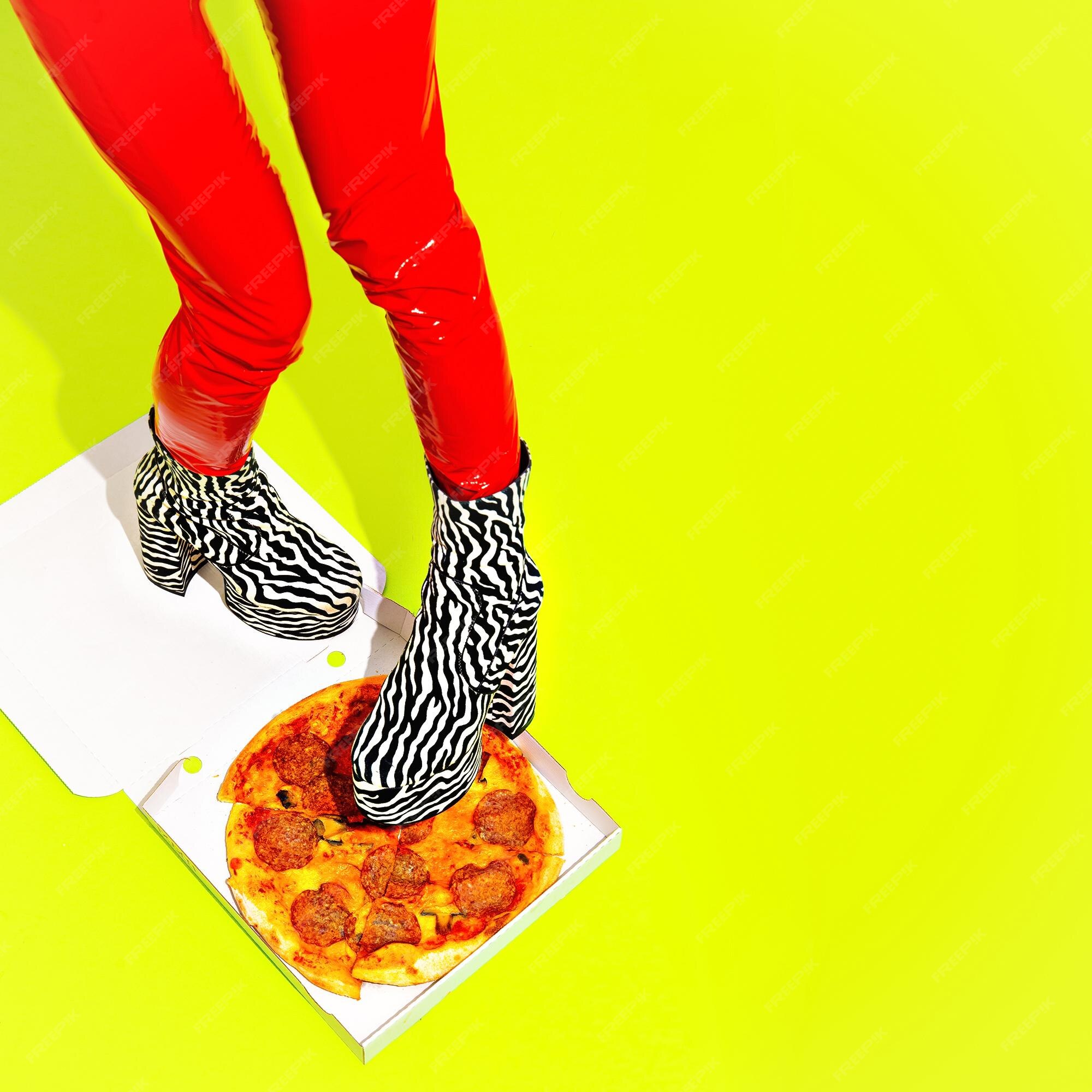 Premium Photo Fashion Fast Foot Creative Design Minimal Art Pizza Addict Food Porn Concept