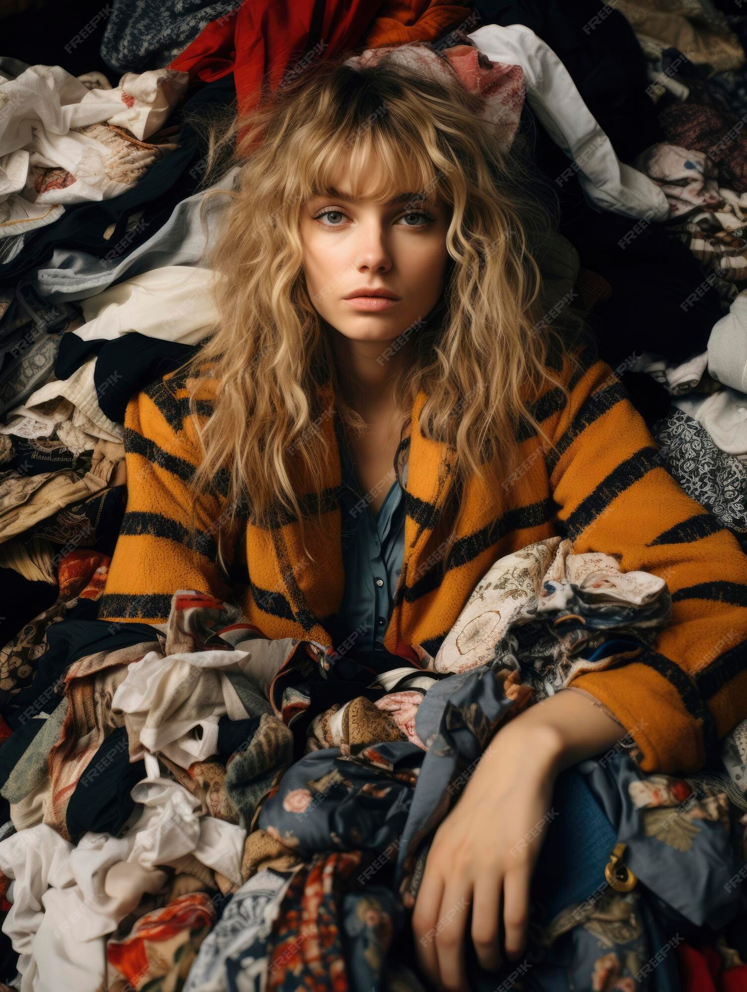 Premium AI Image | Fast fashion environmental impact Premium AI Image | Fast fashion environmental impact