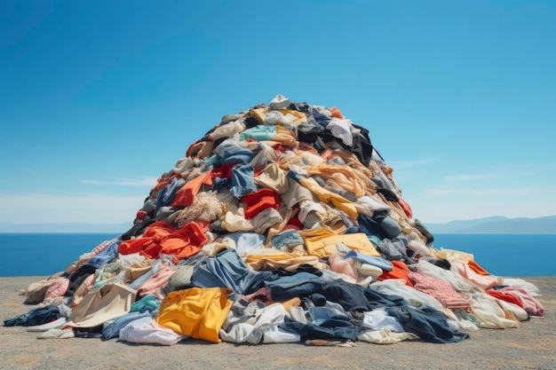 Premium AI Image | Fast fashion environmental impact Premium AI Image | Fast fashion environmental impact