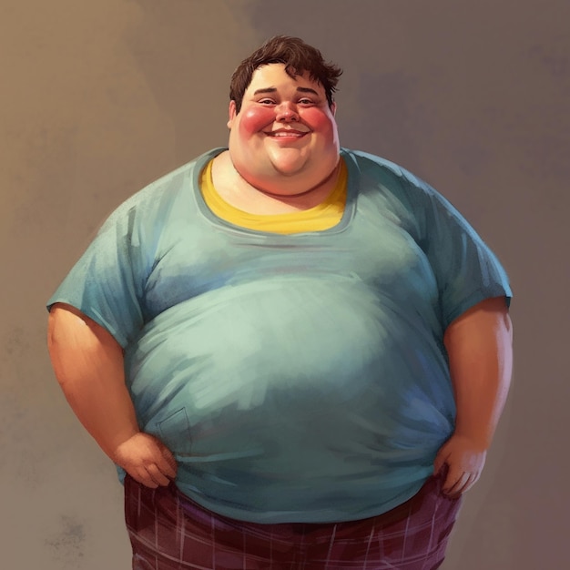 Premium AI Image | A fat man Premium AI Image | A fat man