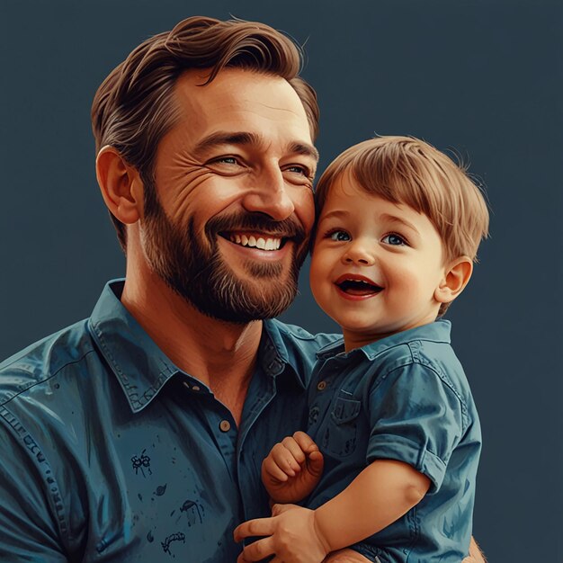 Father and son illustration parent with child on fathers day fathers ... Father and son illustration parent with child on fathers day fathers ...