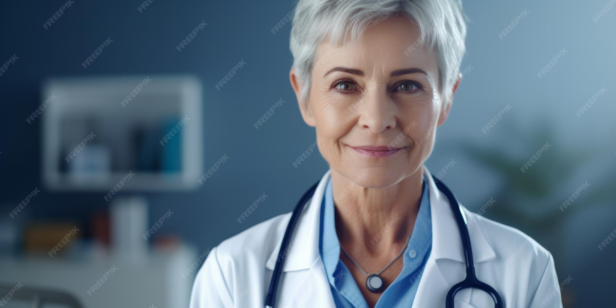 Premium Photo Female Doctor In A White Coat Portrait Generative Ai