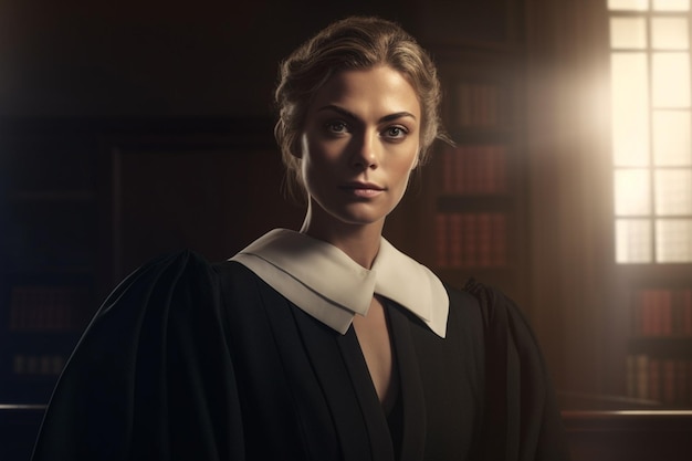 Premium AI Image | Female judge in court with Generative AI Premium AI Image | Female judge in court with Generative AI